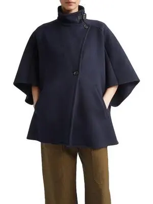 Max Mara Oversize Cashmere Cape - Midnight Blue