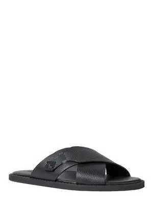Fendi Squared Ff Slide Sandal - Nero