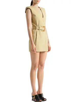 BALMAIN Balmain Belted Gabardine Mini Dress