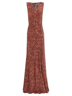 CORTANA Irina Silk Maxi Dress - Print