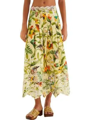 Farm Rio Brasil Collage Maxi Skirt - Brasil Collage Soft
