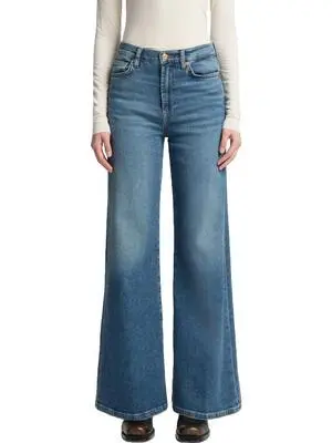 7 For All Mankind Jo Ultra High Waist Wide Leg Jeans - Sea Level