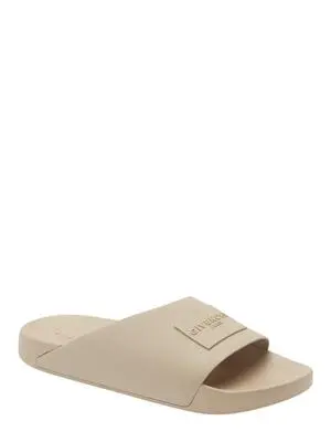 Givenchy Embossed Logo Slide Sandals - Taupe