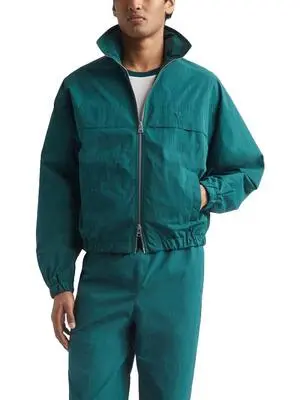 AMI Paris Embossed De Coeur Water Repellent Windbreaker Jacket - Vert Sapin