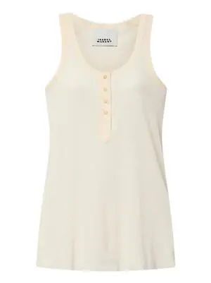 Isabel Marant Étoile Ribbed Silk Blend Tank Top - Ecru