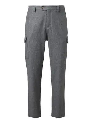 Brunello Cucinelli Wool Tapered Pants - Grey