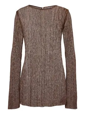 CALA DE LA CRUZ Loretta Lame Top - Orange