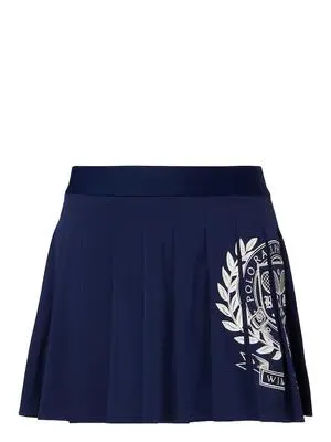 Polo Ralph Lauren Wimbledon Logo Pleated Tennis Skirt - Blue