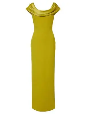 Solace London Adele Gown In Chartreuse - Yellow