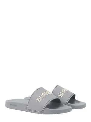 Burberry Logo Slides - Grey