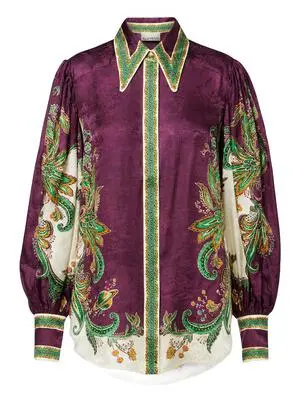 ALEMAIS Ruthie Printed Silk Blend Shirt - Multicoloured