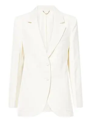 Victoria Beckham Katherine Single-breasted Woven Blazer - Ivory