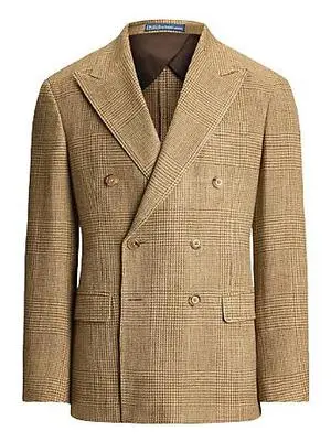 Polo Ralph Lauren Peak-lapel Double-breasted Wool Blazer - Brown/tan