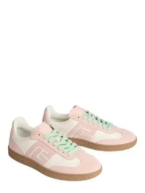 Balmain Swan Trainers In Smooth Leather And Suede - Multicolor