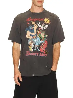 SAINT MXXXXXX Almithy Saint Short Sleeve Tee - Black