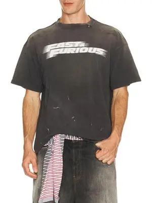 SAINT MXXXXXX Fast Furious Ff Short Sleeve Tee - Black