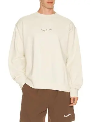 MUSEUM OF PEACE & QUIET Wordmark Lightweight Sweater - Bone