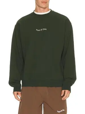 MUSEUM OF PEACE & QUIET Wordmark Lightweight Sweater - Forest