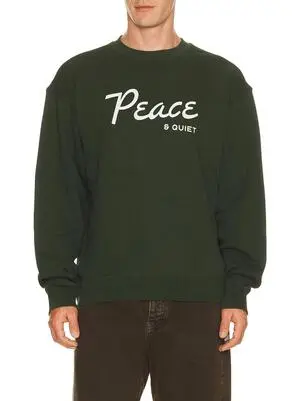 MUSEUM OF PEACE & QUIET Diner Crewneck - Forest
