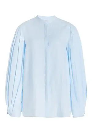 Gabriela Hearst Laetitia Blouse In Aloe Linen - Light Blue