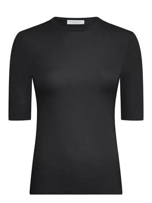 Gabriela Hearst Axis Merino Wool Crewneck T-shirt - Black
