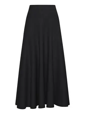 Gabriela Hearst Cairan Merino Wool Knit Maxi Skirt - Black
