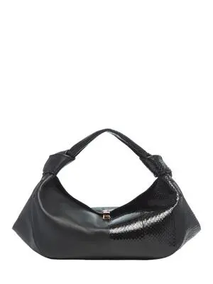Gabriela Hearst Small Antonia Bag In Nappa Leather & Snakeskin - Black