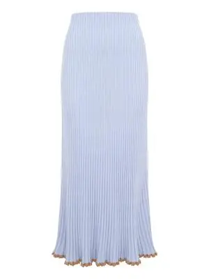 Gabriela Hearst Kavya Knit Skirt - Halogen Blue