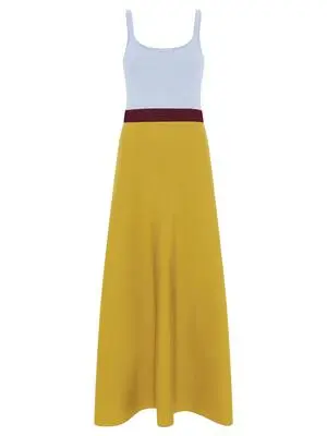 Gabriela Hearst Flaminius Knit Dress In Merino Wool - Bordeaux Multi