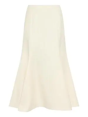 GABRIELA HEARST Gabriela Hearst Patterson Virgin Wool Silk Slub Skirt