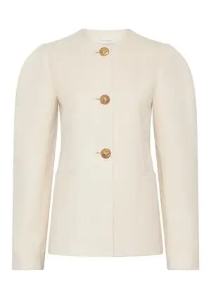 GABRIELA HEARST Gabriela Hearst Daelan Jacket In Virgin Wool Silk Slub
