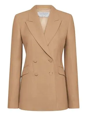 Gabriela Hearst Stephanie Virgin Wool Crepe Blazer - Camel