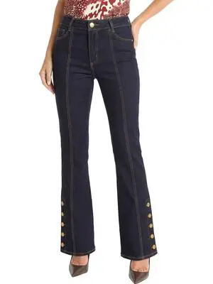 THE NOLI SHOP Veronica Button Jean - Indigo