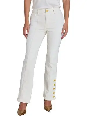 THE NOLI SHOP Veronica Button Jean Flare - Ivory