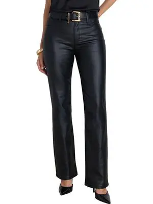 THE NOLI SHOP Aria Coated Flare Jean - Black