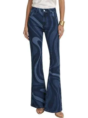THE NOLI SHOP Aria Coated Flare Jean - Blue Wave