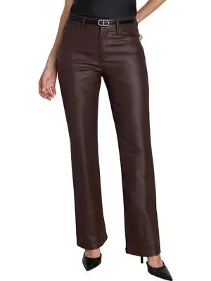 THE NOLI SHOP Aria Coated Flare Jean - Espresso