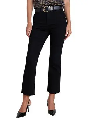 THE NOLI SHOP The Noli Shop Nicolette Cropped Kick-Flare Jeans Black