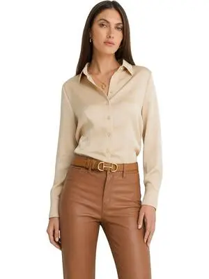 THE NOLI SHOP The Noli Shop Paulina Silk Blouse Gold