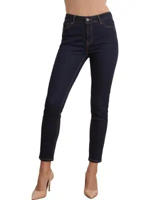 THE NOLI SHOP Layla Skinny Jean In Dark Wash Stretch Denim - Indigo