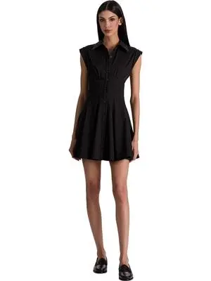Alice + Olivia Kim Corset Shirt Dress - Black