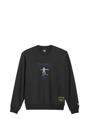Adidas X Thrasher Argentina Crewneck Sweatshirt - Black