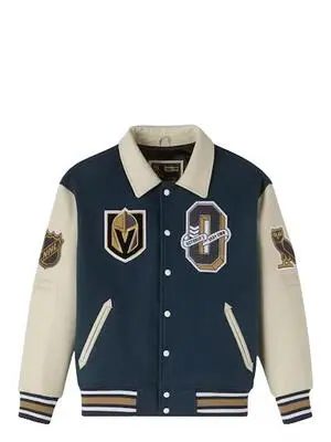 OVO X Nhl Vegas Golden Knights Varsity Jacket - Blue