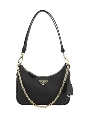 Prada Prada Saffiano Leather Shoulder Bag Black
