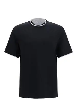 Brunello Cucinelli Cotton T-hirt - Black