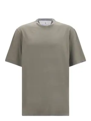 Brunello Cucinelli Cotton T-shirt Ale - Green