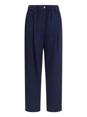 Brunello Cucinelli Stretch Wool Pants - Blue