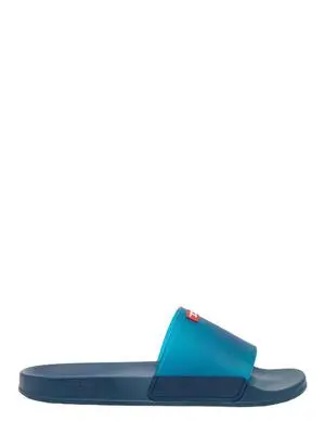 DIESEL® Logo-patch Slides - Blue