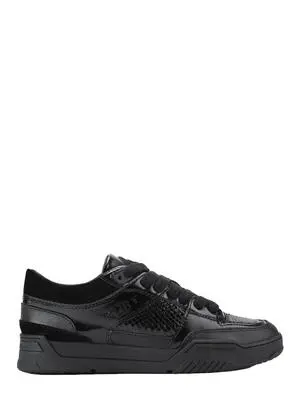 Kurt Geiger Hatton Snake-embossed Sneakers - Black