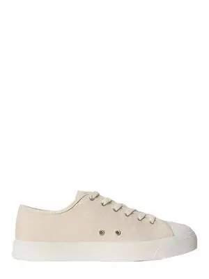 Polo Ralph Lauren Logo Print Canvas Sneakers - Neutrals
